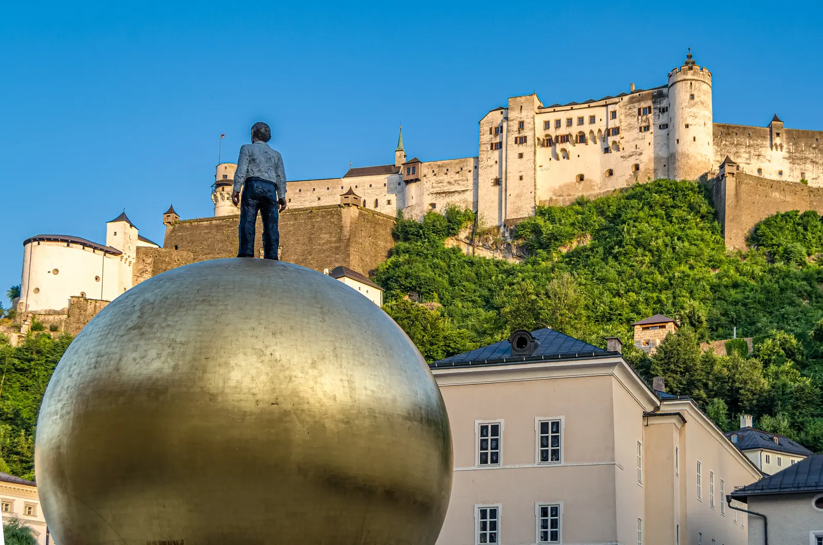Sphaera Salzburg: The Golden Sphere at Kapitelplatz